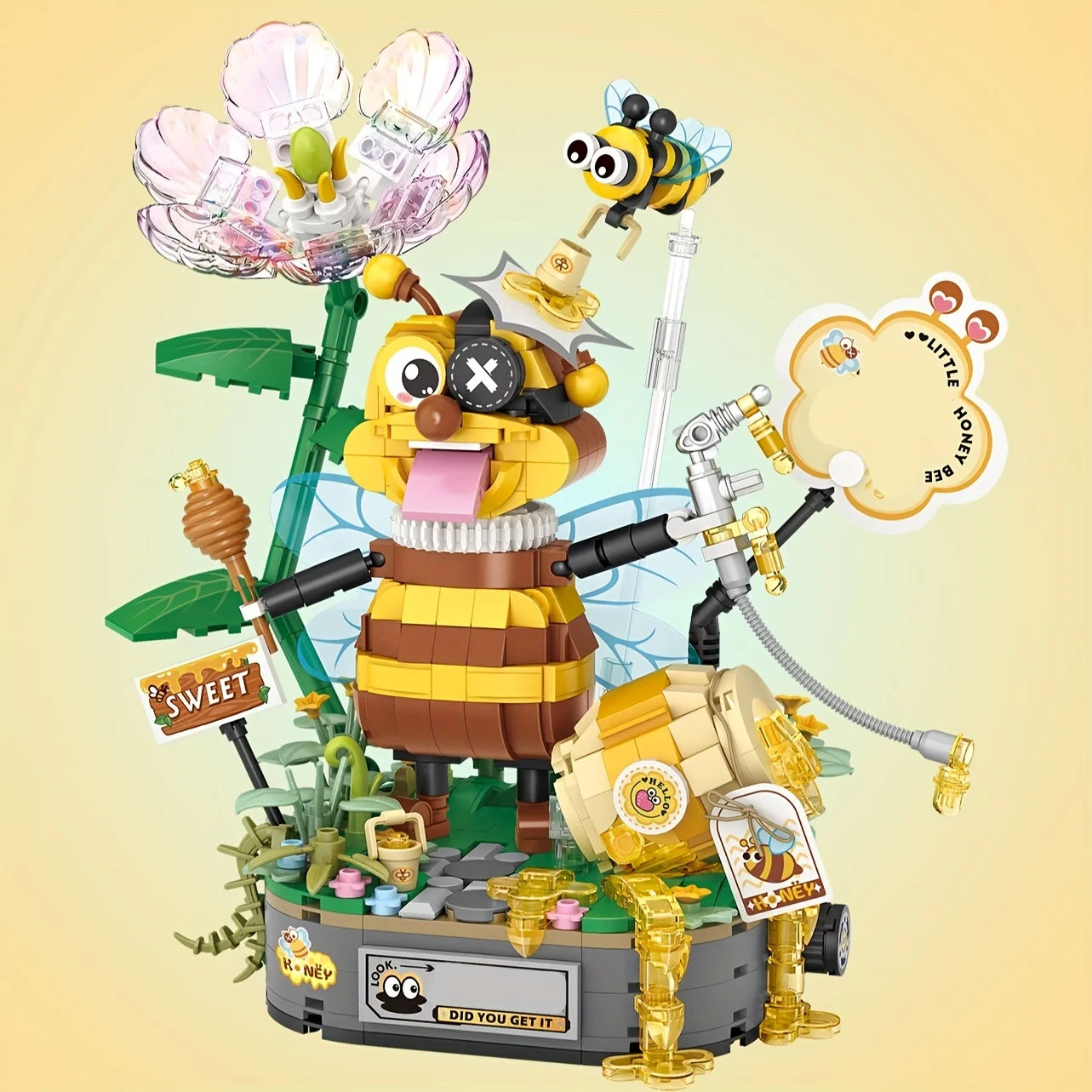 LOZ 1384 Sweet Cute Honey Bee Flower – DIY Club